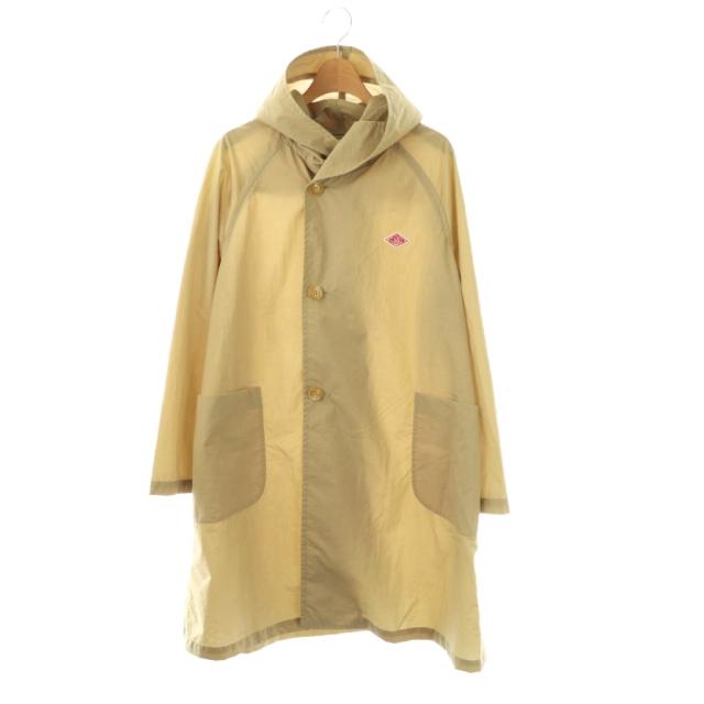 【中古】ダントン DANTON ナイロンタフタフードコート スプリングコート アウター 36 ベージュ /NR ■OS ■SH メンズ