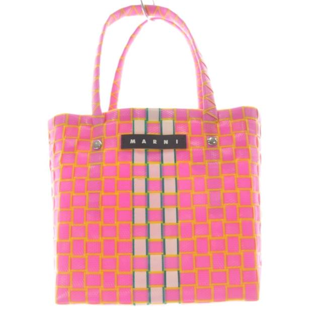 【中古】マルニ MARNI kids micro basket bag バッグ ハンドバッグ ロゴ ピンク /SR レディース