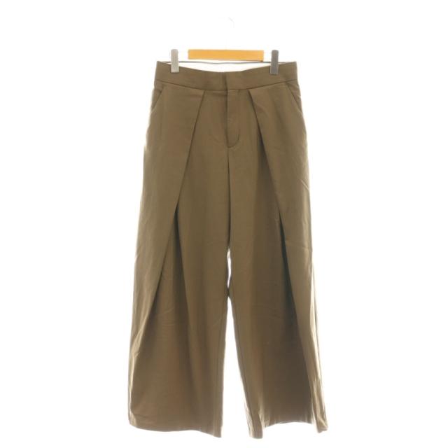 【中古】プラージュ Plage リアム R'IAM 25AW RIAM WOOSTED パンツ スラックス ワイド タック 38 モカブラウン