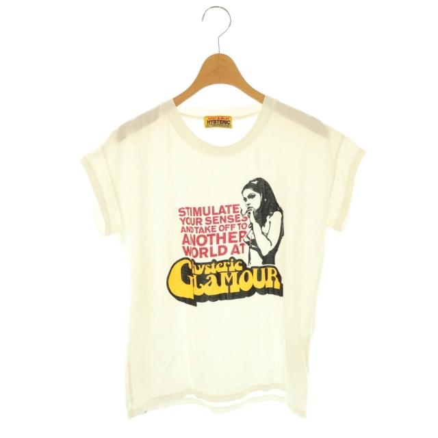 【中古】ヒステリックグラマー SMOKING GIRL Tシャツ カットソー F ホワイト マルチカラー /DO ■OS ■SH