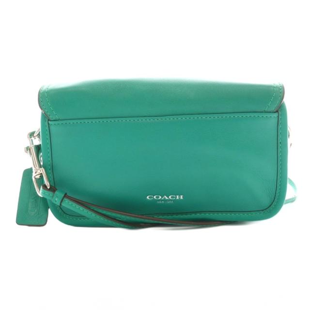 【中古】コーチ COACH レガシー ペニー ショルダーバッグ 緑 グリーン /SS ■OS レディース