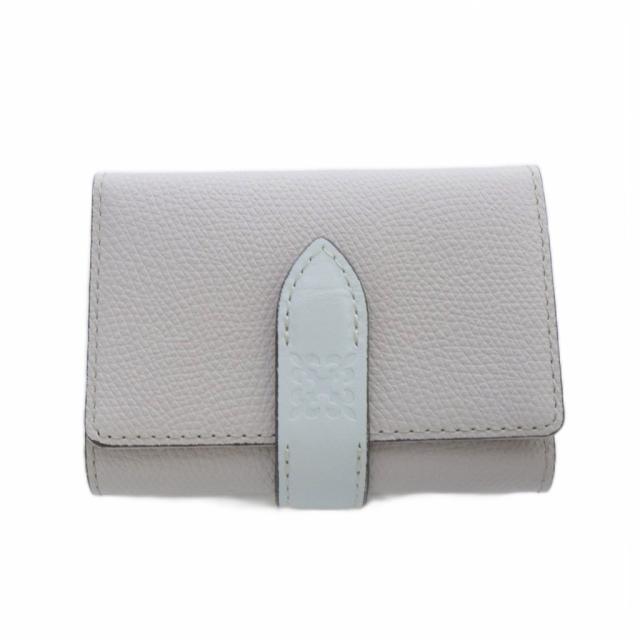 【中古】ラシット RUSSET 三つ折り コンパクトウォレット レザー グレー /SR レディース