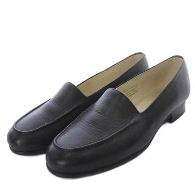 【中古】フットザコーチャー foot the coacher MINIMAL LOAFER レザー ローファー スリッポン 7.5 ブラック