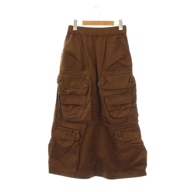 【中古】ディーゼル DIESEL O-Nita Skirt カーゴロングスカート 36 ブラウン /DO ■OS レディース