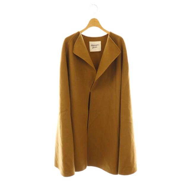 【中古】メゾンイエナ Maison IENA リバーケープコート ポンチョ キャメル /DF ■OS レディース