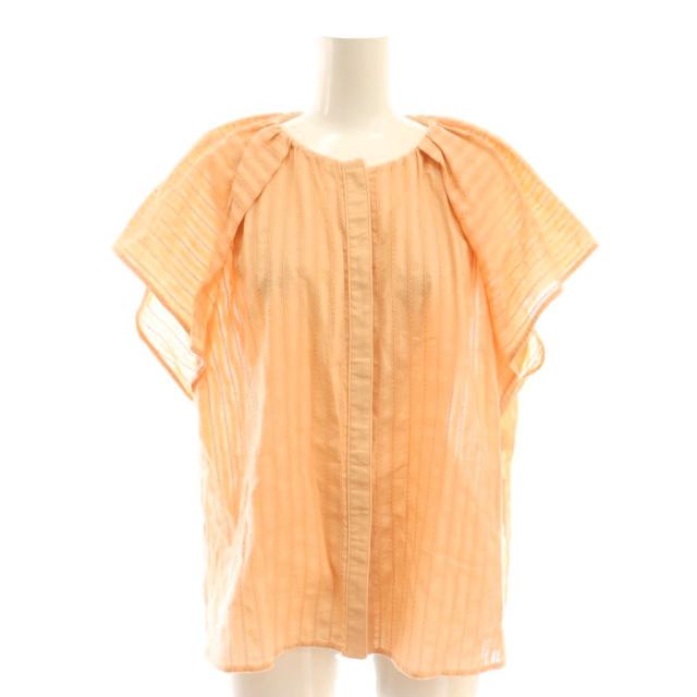 【中古】ドゥロワー Drawer ギャザーノースリーブブラウス クルーネック ピンク /AT ■OS レディース