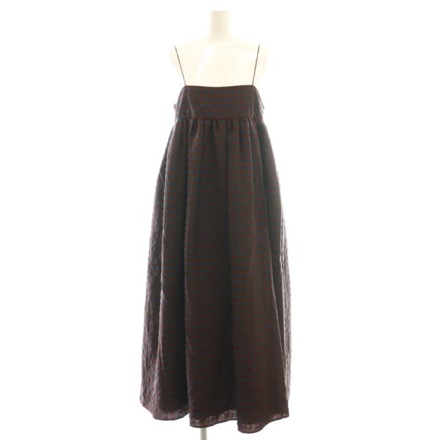 【中古】トゥデイフル TODAYFUL Ginghamcheck Camisole Dress ワンピース 38 ブラウン /AB ■OS レディース