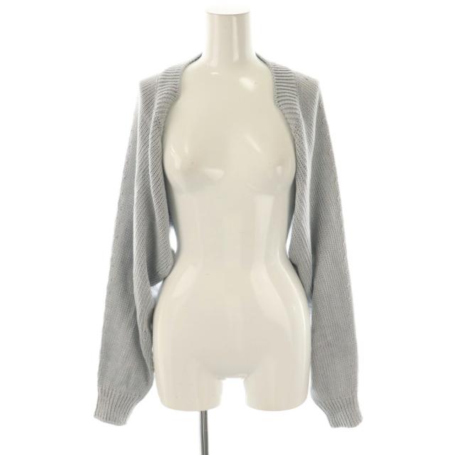 【中古】アディアム 23年 Cropped Knit Snug クロップドニットスナッグ 長袖 カシミヤ混 ライトブルー 38035 /DO