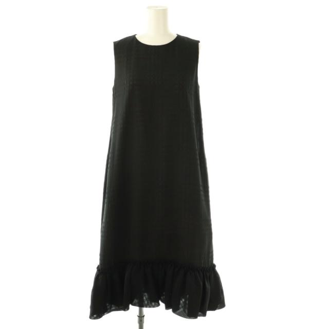 【中古】デイジーリンフォクシー 23年 07001 ドレス シャーロット ワンピース ロング ノースリーブ 38 ブラック