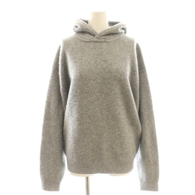 【中古】タナカサンノセーター C.HOO カシミヤニットフーディー セーター プルオーバー M グレー /CX ■OS レディース