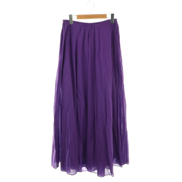 【中古】インドレス INDRESS 2way Dress ギャザースカート フレアスカート マキシ丈 1 パープル /ES ■OS