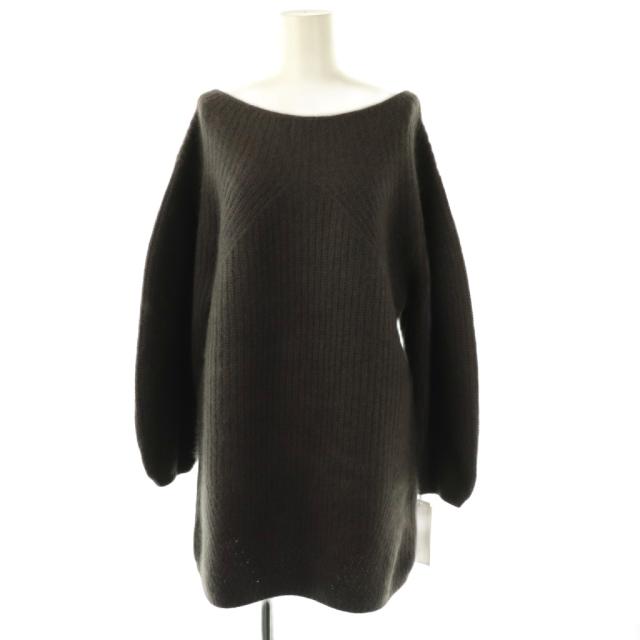 【中古】未使用品 スナイデル SNIDEL 25AW ラクーンミニニットワンピース 長袖 F チャコールグレー /HK ■OS ■SH