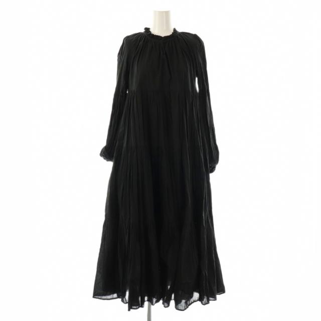 【中古】マリハ MARIHA 星明りのドレス ワンピース ロング 36 ブラック /HK ■OS レディース