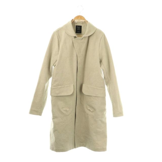 【中古】ボンジュールビキボンジュール Bonjour Biqui Bonjour ミリタリーコットンコート ロング 2 ベージュ /HK ■OS