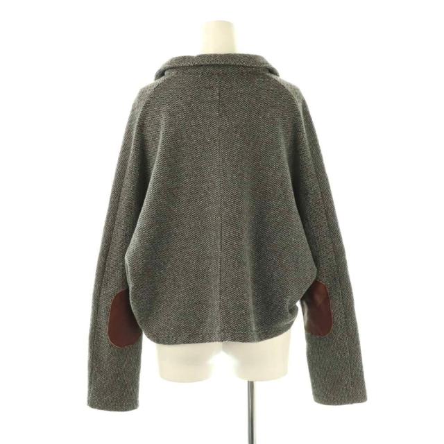 【中古】キャピタル kapital エルボーパッチ ニットジャケット ドルマン 1 グレー /HK ■OS レディース