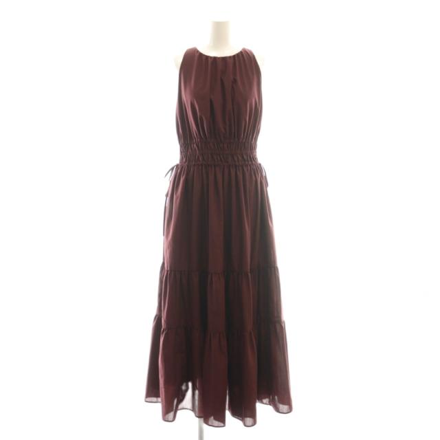 【中古】ハーリップトゥ Her lip to 25SS Riviera Bow Tiered Long Dress ワンピース ロング M ボルドー レディース