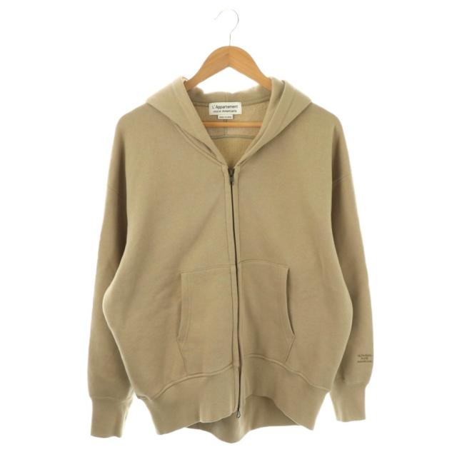 【中古】アメリカーナ AMERICANA LAppartement別注 ワイドフルジップパーカー ジャケット コットン ベージュ
