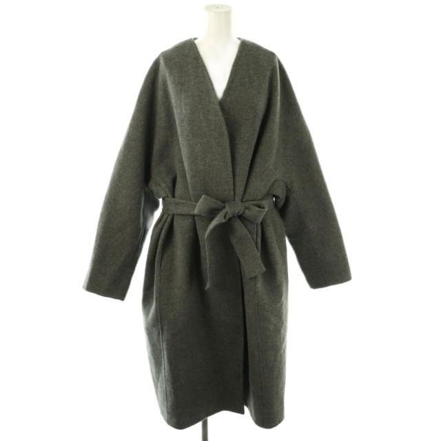 【中古】ミニッツ minitz 23AW  LAppartement取扱い NO COLLAR COAT コート グレー /AB ■SH レディース