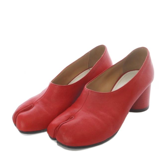【中古】マルタンマルジェラ 22 Martin Margiela 22 メゾンマルジェラ DECOLLETES TABI パンプス 35 レッド S58WL0221