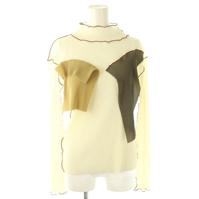 【中古】トゥードゥー コトハヨコザワ pleats long sleeve top high neck カットソー プリーツ F オフホワイト