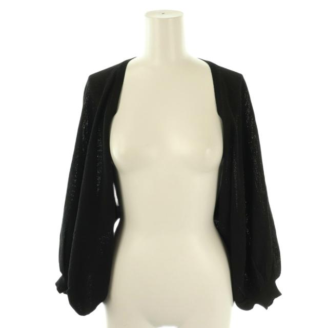 【中古】ハウスオブロータス HOUSE OF LOTUS 25SS バレリーナボレロ カーディガン M ブラック /CX ■OS レディース
