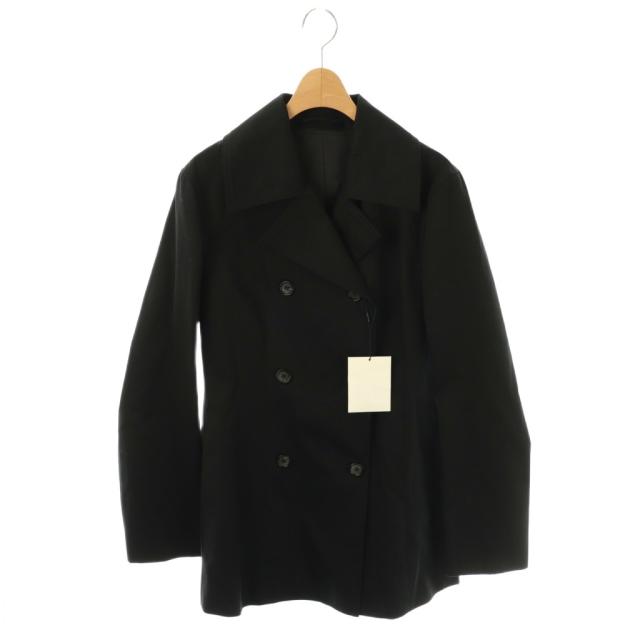 【中古】トーテム TOTEME COTTON ORGANIC STRUCTURED-WAIST JACKET ジャケット ダブル 32 ブラック /HK ■OS
