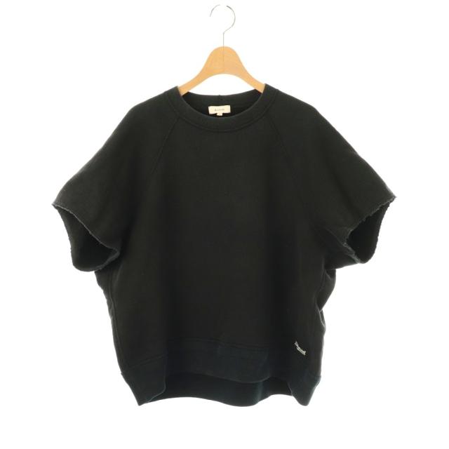 【中古】ブラミンク BLAMINK 吊裏毛ロゴショートスリーブプルオーバー スウェット トレーナー 1 ブラック