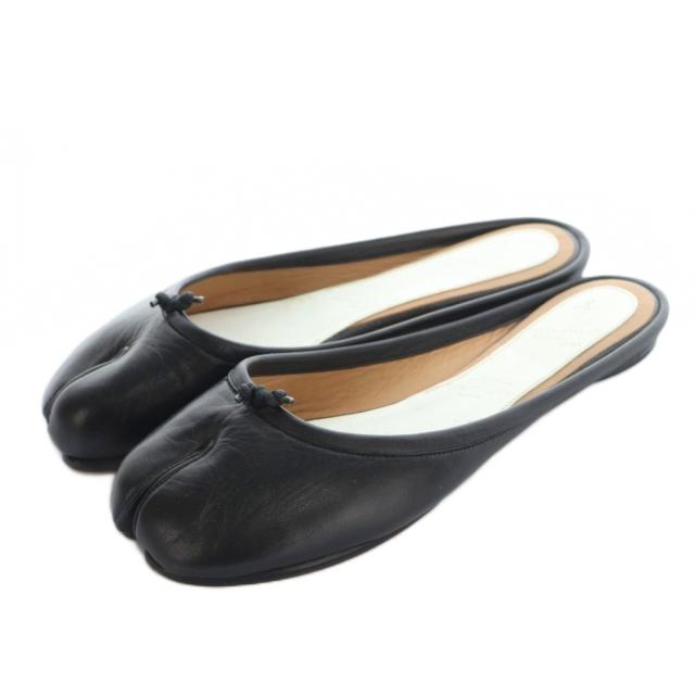 【中古】メゾンマルジェラ 22 TABI MULE 足袋 ミュール サンダル 37 24.0cm 黒 ブラック S58WX0004 ■OS レディース