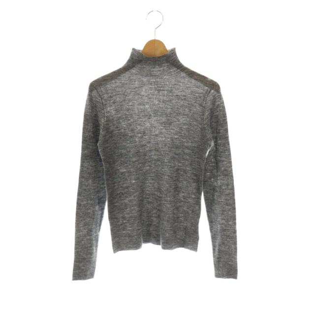 【中古】エブール ebure 24AW アルパカ混 タートルネックニット セーター 長袖 リブ グレー /NR ■OS レディース