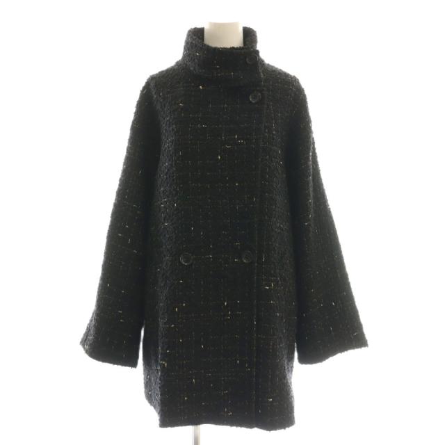 【中古】ジャーナルスタンダード レリューム 24AW MANTECO GIOLICA ツイードショートコート アウター ラメ ブラック