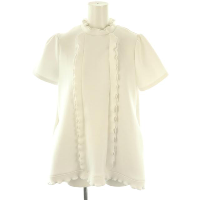 【中古】ツル バイ マリコオイカワ TSURU by Mariko Oikawa Nerine フリル トップス カットソー 半袖 F ホワイト