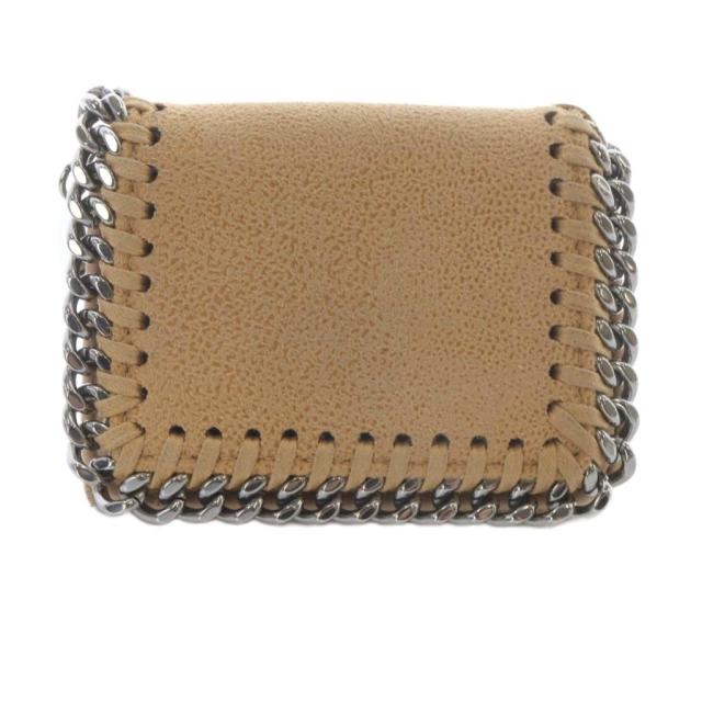 【中古】ステラマッカートニー STELLA McCARTNEY MINI WALLET FALABELLA 三つ折り財布 茶 ブラウン /SR レディース