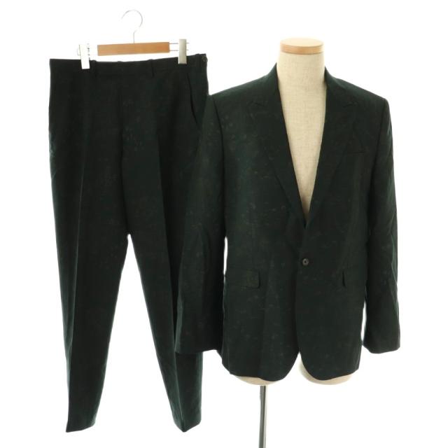 【中古】ラッドミュージシャン セットアップ 上下 1B総裏ジャケット テーラード パンツ テーパード ウール 44 黒