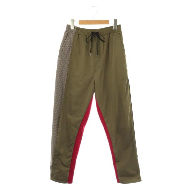【中古】カニッツァ KANIZSA ドッキングデザイントラックパンツ テーパード 1 カーキ 赤 /NR ■OS ■SH レディース