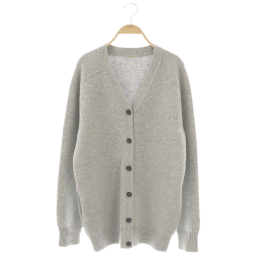【中古】ドゥーズィエムクラス DEUXIEME CLASSE ウール カシミヤ カーディガン ニット 長袖 Vネック グレー