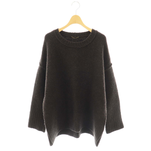 【中古】アパルトモン ドゥーズィエムクラス BF Knit ニット セーター 長袖 プルオーバー ウール ダークブラウン