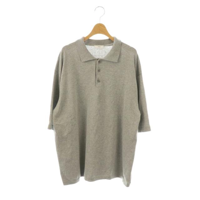 【中古】エイトン ATON サンプル品 ニットポロシャツ カットソー 06 グレー /CX ■OS ■SH メンズ