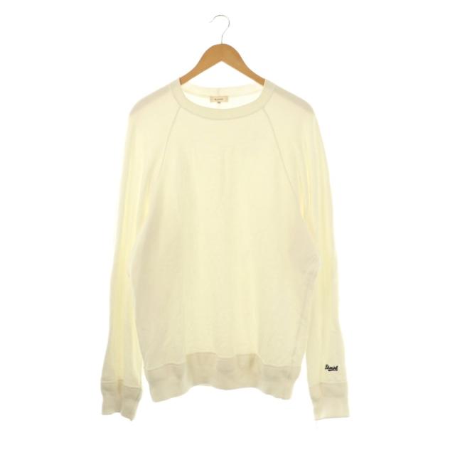 【中古】ブラミンク BLAMINK 吊裏毛ロゴロングスリーブプルオーバースウェット トレーナー 長袖 コットン 48 白