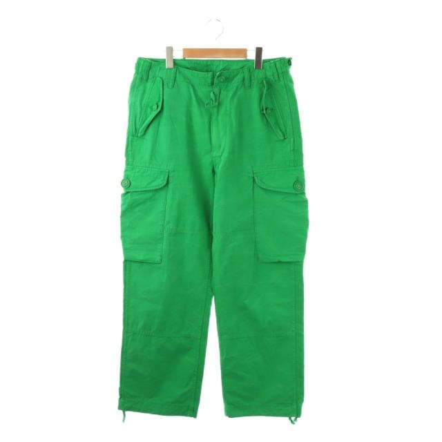 【中古】ポロ バイ ラルフローレン Polo by Ralph Lauren eratex カーゴパンツ ワイドパンツ 32 グリーン メンズ