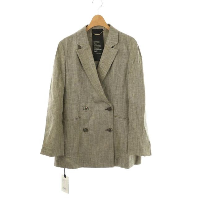 【中古】未使用品 カオス CHAOS GL ジョリーナジャケット リネン混 F ベージュ /DO ■OS ■SH レディース