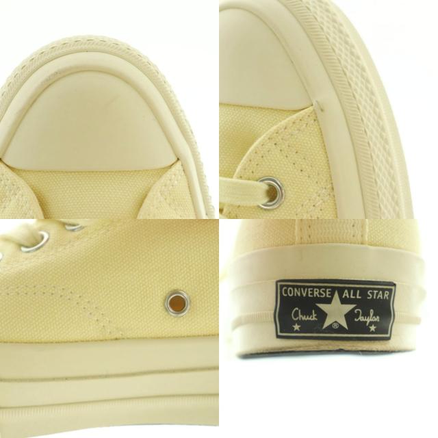 【中古】コンバース CHUCK TAYLOR CANVAS OX チャックテイラー OX スニーカー US9 27.5cm アイボリー 1AD250