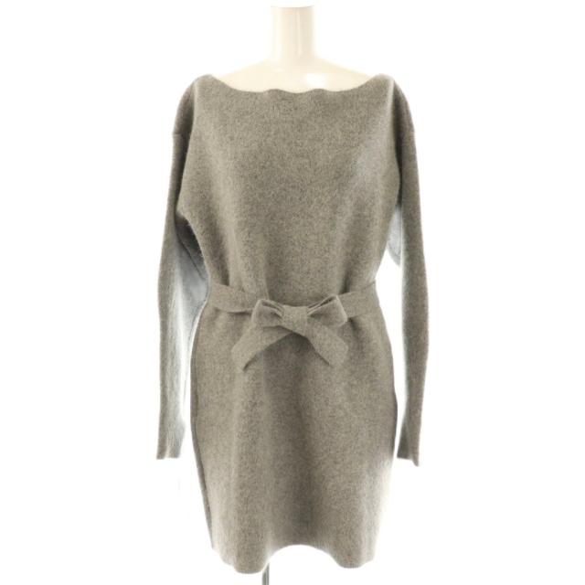 【中古】未使用品 フレイアイディー FRAY I.D 25AW フォックスウールミニニットワンピース F グレー /ES ■OS ■SH