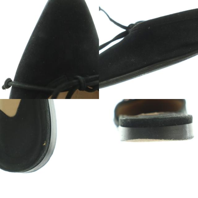 【中古】マノロブラニク Ballerimu ミュール サンダル スエード ローヒール 37.5 24.5cm 黒 ブラック レディース