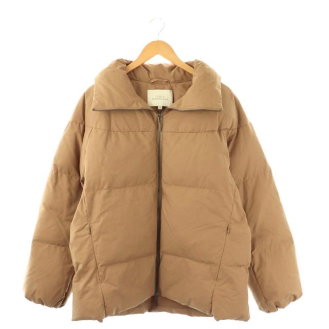 【中古】スタジオニコルソン SHORT PADDED JACKET 中綿ジャケット THERMORE 0 ベージュ /DO ■OS レディース