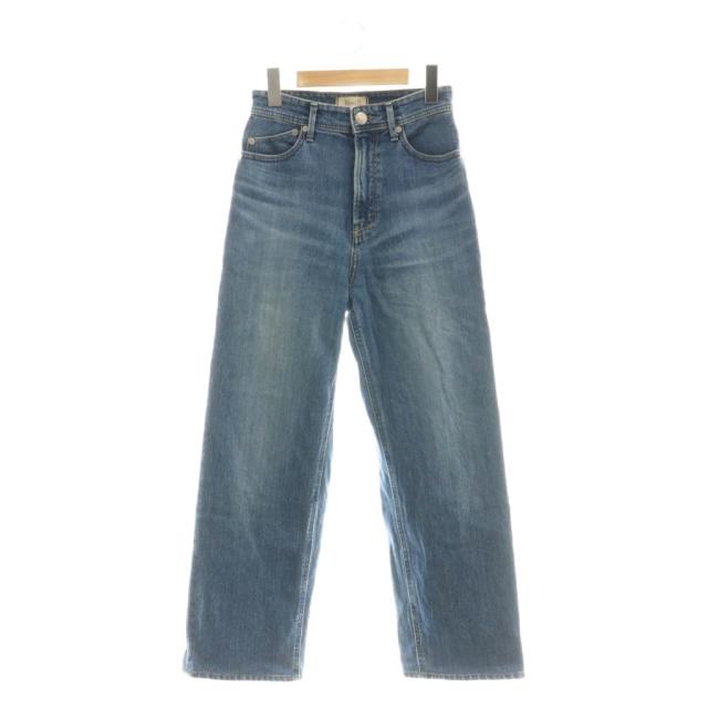 【中古】ヤヌーク YANUK LEA ボーイストレート デニムパンツ ジーンズ 24 ブルー 青 57131231 /CX ■OS レディース