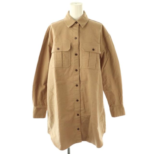 【中古】セオリー Theory 24AW Moleskin Twill MTRY OS SHIRTDR シャツ 長袖 P ベージュ /DF ■OS レディース
