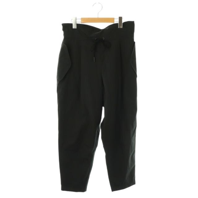 【中古】ザ リラクス THE RERACS ナイロン混ドロストパンツ テーパード 46 ブラック /HK ■OS ■SH メンズ