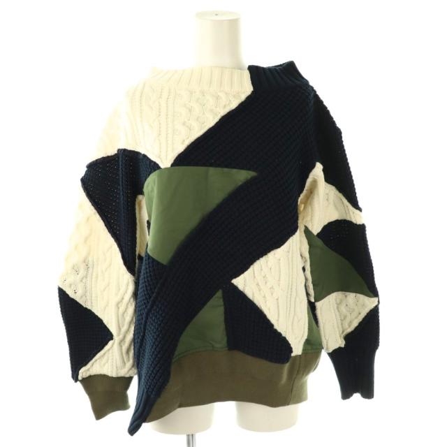 【中古】サカイ sacai ソリッドミックスニットセーター 1 マルチカラー 21-05420 /DF ■OS ■SH レディース