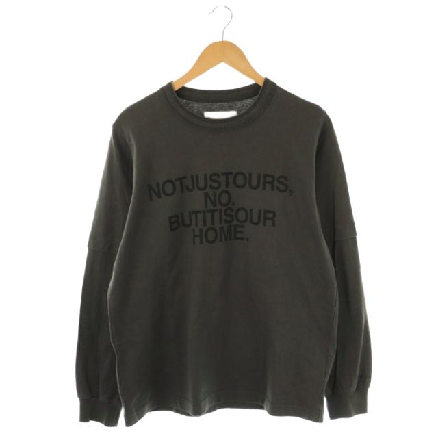 【中古】サカイ 23-0586S Graphic LS T-Shirt ロングスリーブTシャツ カットソー 長袖 2 チャコールグレー ブラック