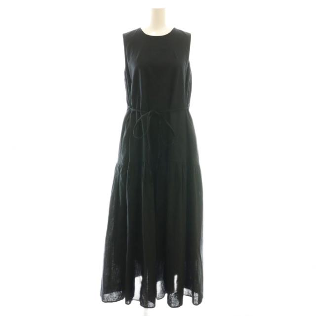 【中古】未使用品 ロンハーマン Ron Herman  25SS コットンリネン ノースリーブ ワンピース XS ブラック /CX ■OS